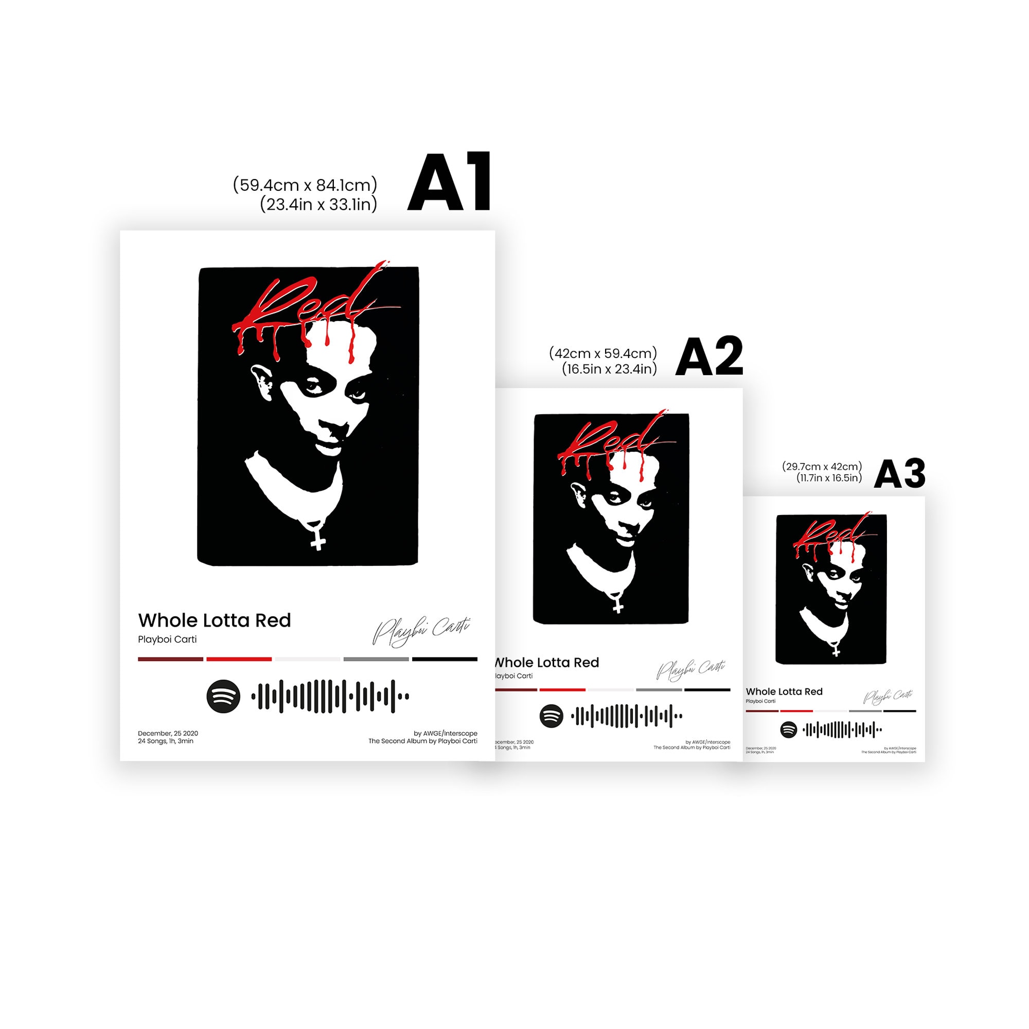 Playboi Carti 'whole Lotta Red' Album Cover Poster Perfect for Your ...