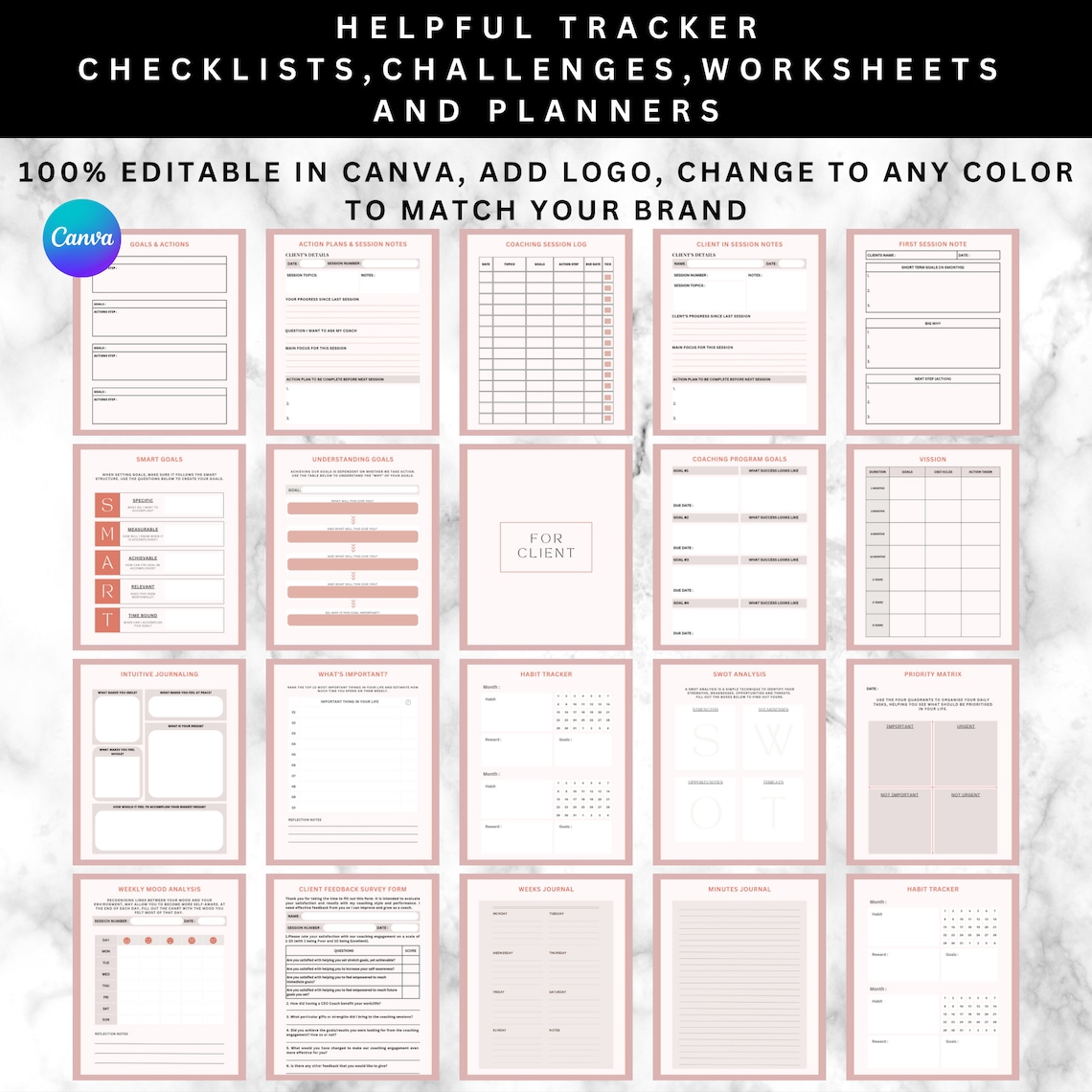 Coaching Session Planners Worksheets coaching Toolkit coaching ...