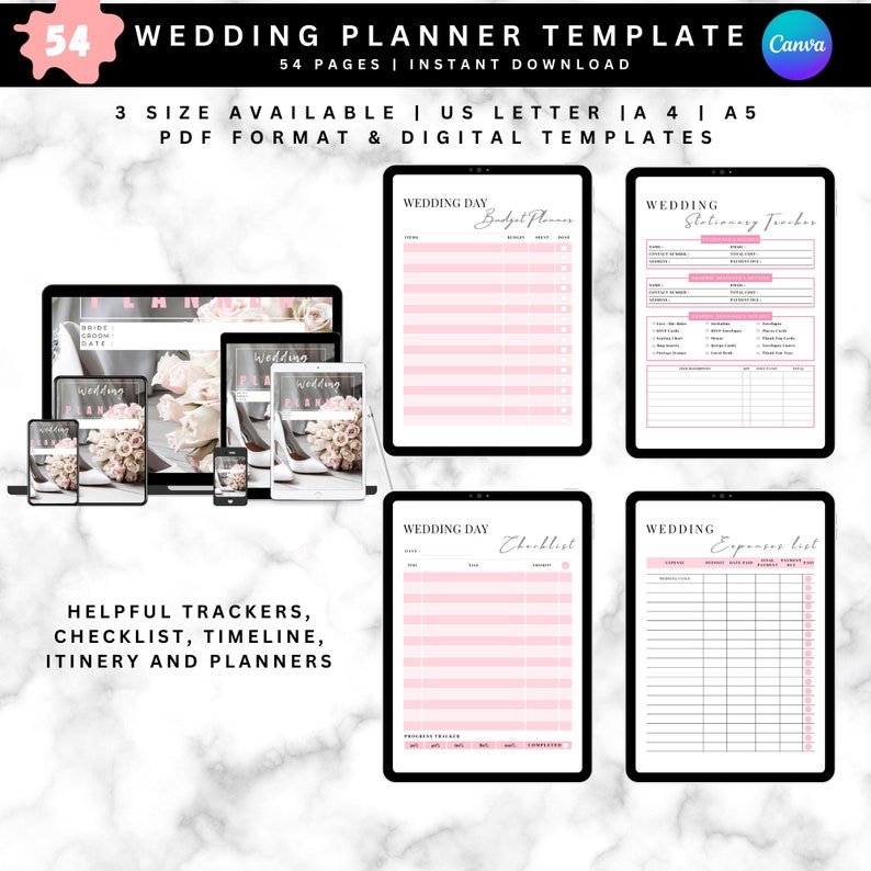 Editable Wedding Planner Printable Printable Wedding Planner Pages ...