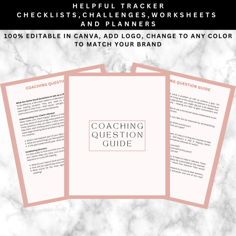 Coaching Session Planners Worksheets |coaching Toolkit |coaching ...