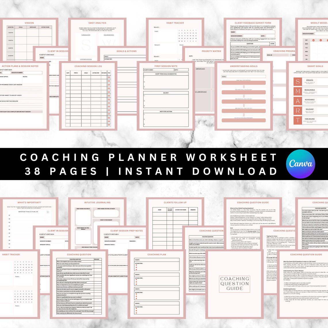 Coaching Session Planners Worksheets coaching Toolkit coaching ...