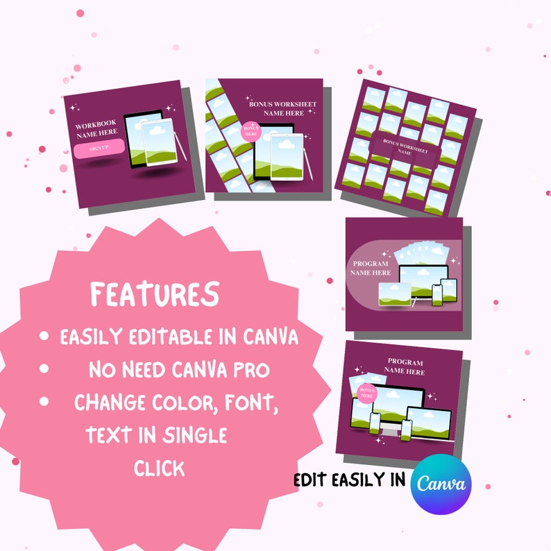Mock up Template for Coaches, Course Creator Mockups, Digital Product ...