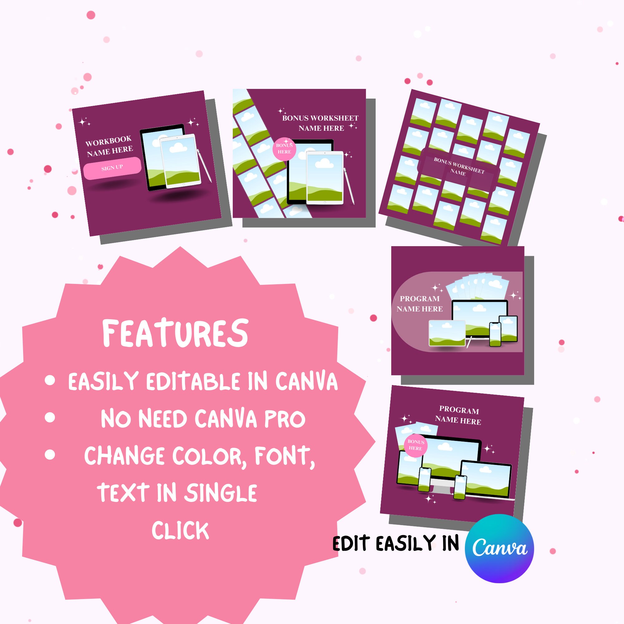 Mock up Template for Coaches, Course Creator Mockups, Digital Product ...
