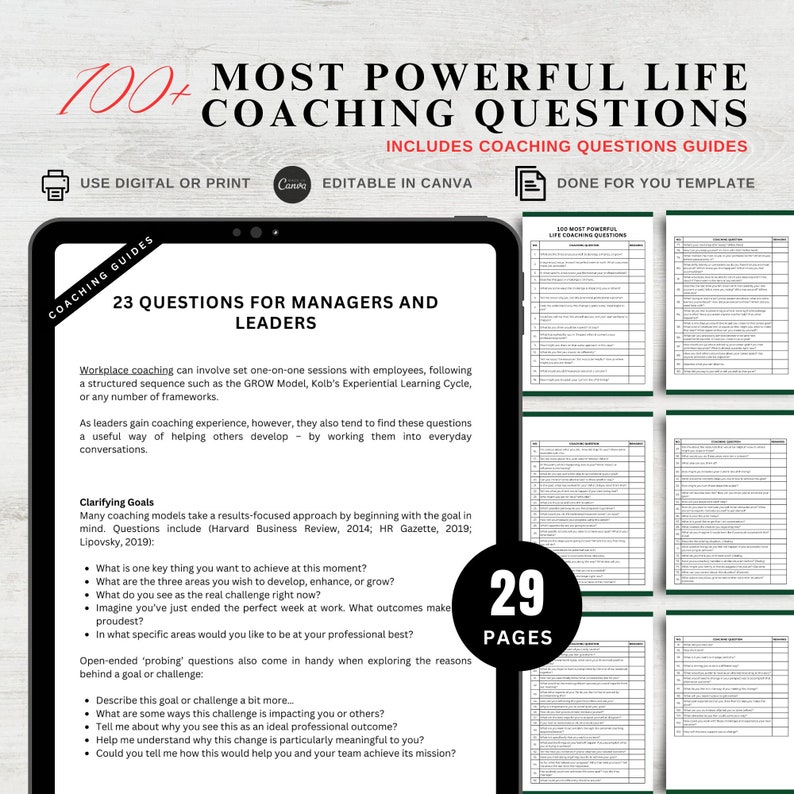 100 Most Powerful Life Coaching Questions Includes Guides | Coaching ...