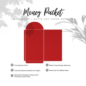 Money Packet Envelope Mockup Template Editable Canva Wedding Money ...