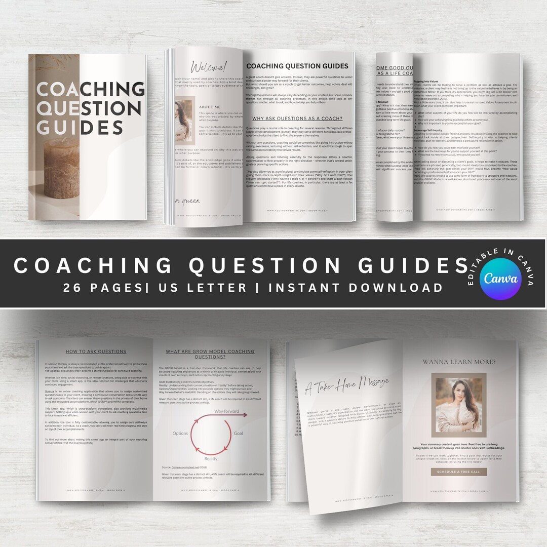 PLR Coaching Question Guide Coaching Session Note Coaching Toolkit ...