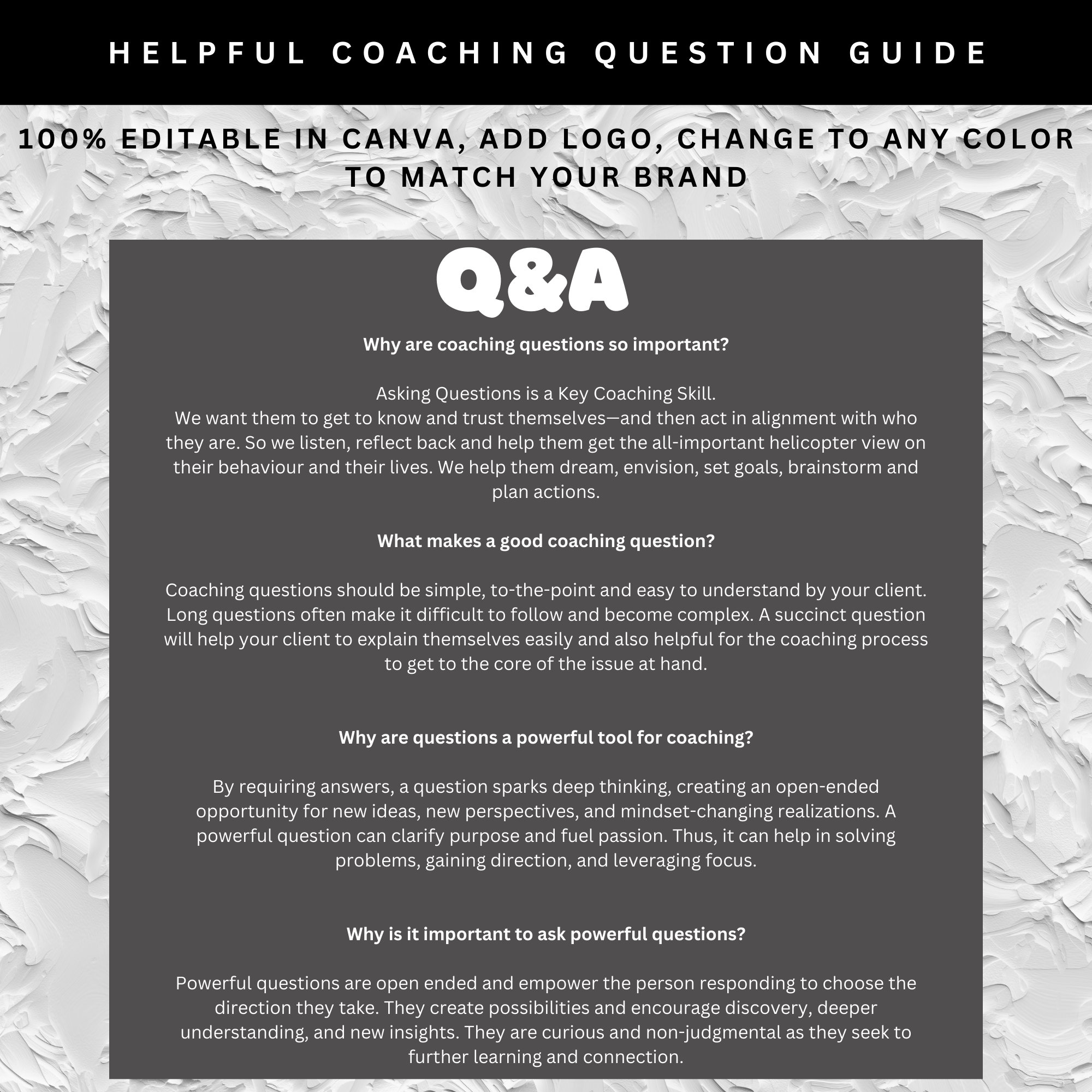 100 Most Powerful Life Coaching Questions Includes Guides Coaching ...