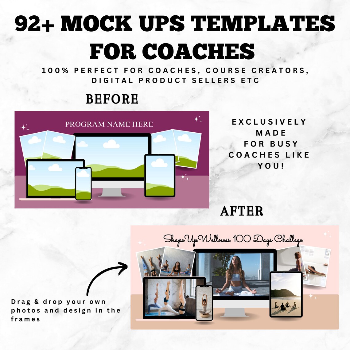92++ Mockup Template for Coaches, Course Creator Mockups, Digital ...