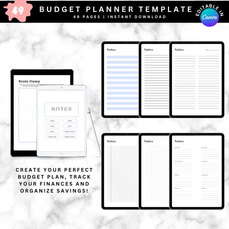 Editable Financial Planner Printable Budget Planner Finance - Etsy