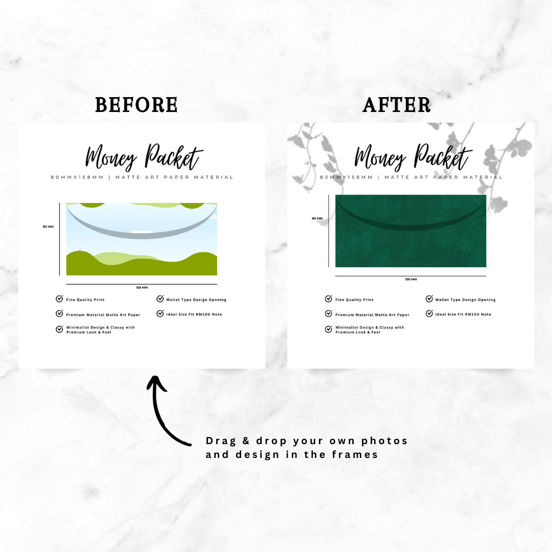 Money Packet Envelope Mockup Template Editable Canva Wedding Money ...