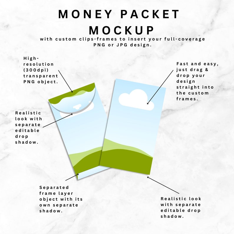 Money Packet Envelope Mockup Template Editable Canva Wedding Money ...