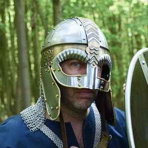 Handmade Design Helmet Beowulf | Cheek Guards Aventail | Norse Helmet ...