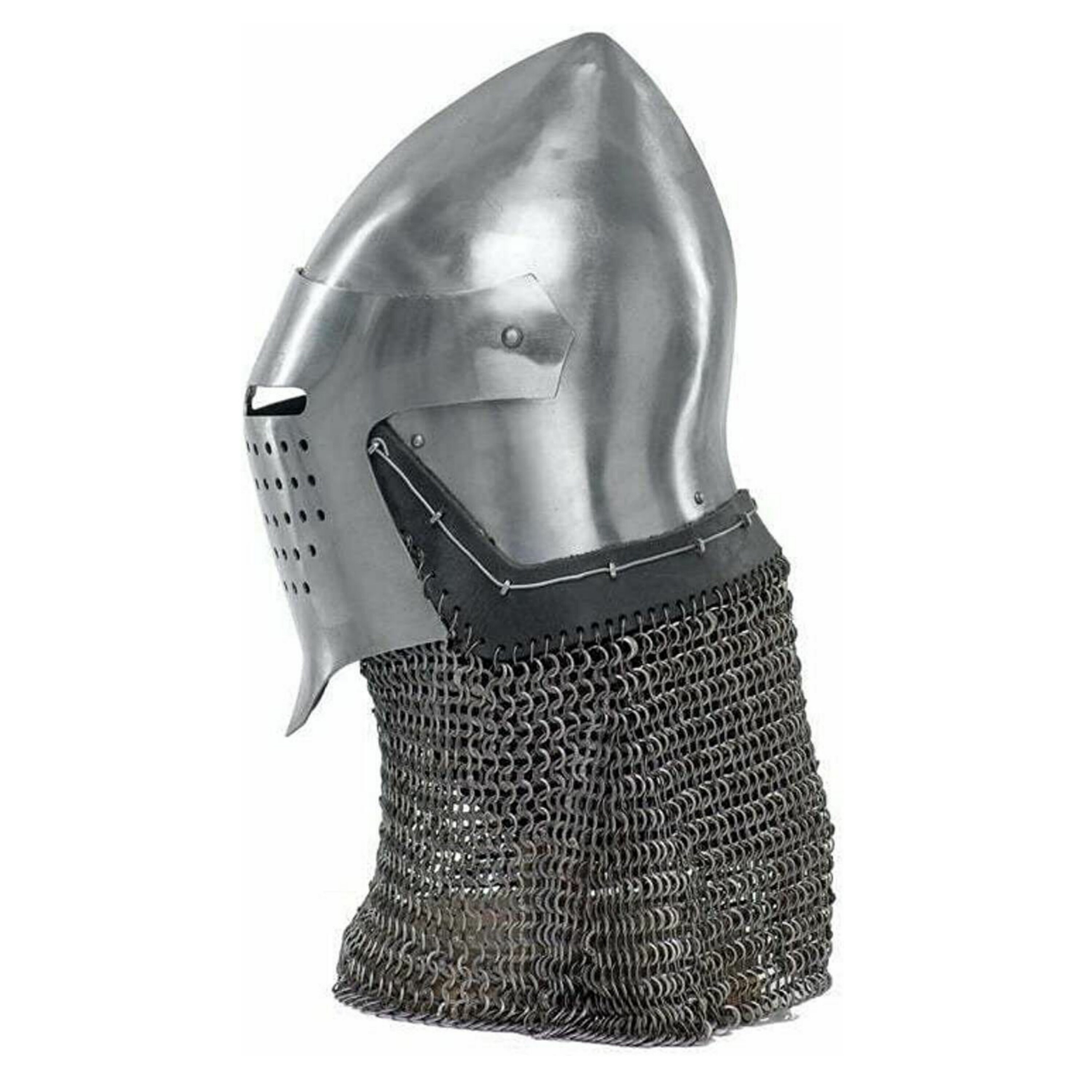 Medieval Combat Bascinet Chainmail Helmet Authentic Armor - Etsy