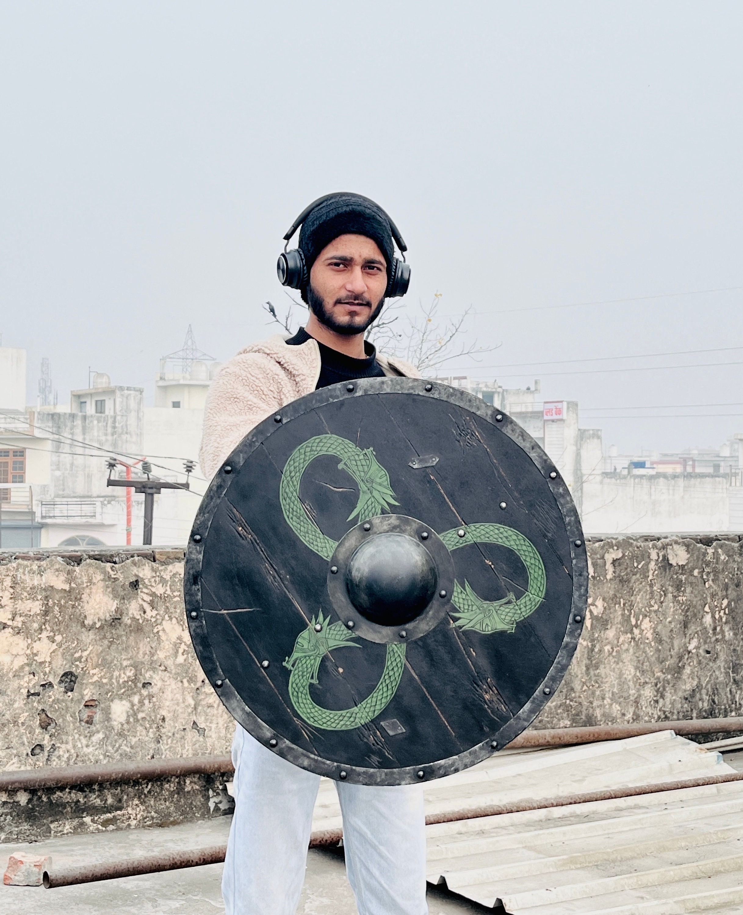 Serpent Viking Shield: Handcrafted for Knights of Valhalla Unique Gift ...