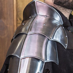 Mordred Single Pauldron Metal Blank Medieval Armor Shoulder for Cosplay ...