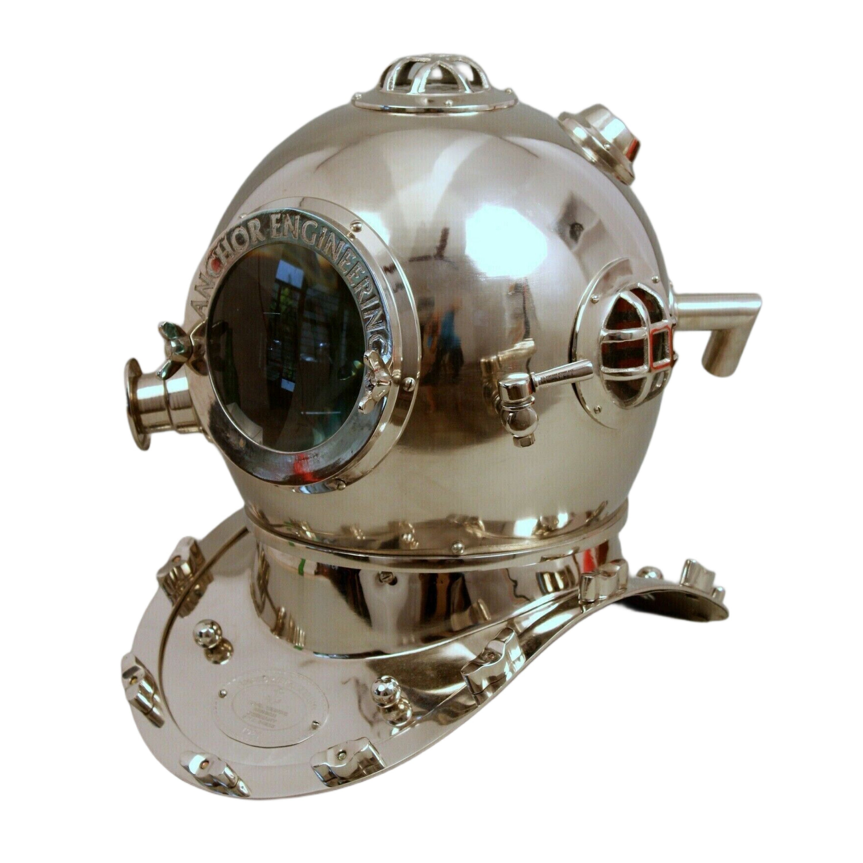 Diving Helmet Silver Scuba US Navy Mark V Helmet Deep Sea Marine Helmet ...