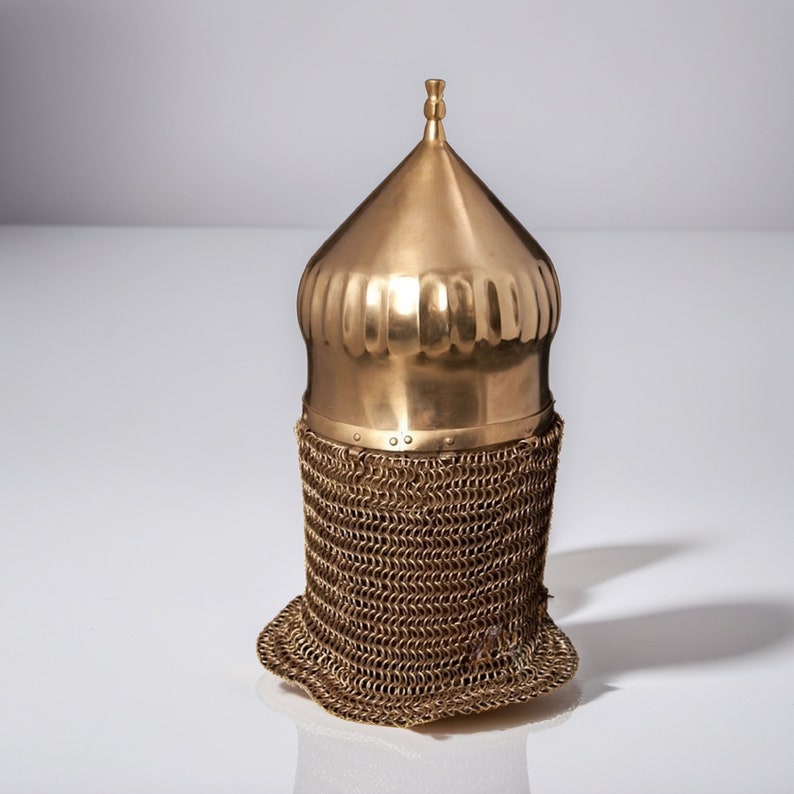 Galvanized Turban Helmet - Handcrafted 18-gauge Steel, Islamic History ...