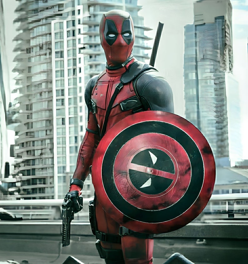 Deadpool & Wolverine Deadpool Shield Captain Deadpool Costume ...