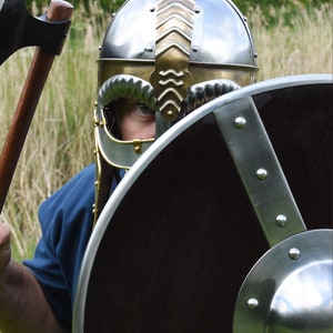 Handmade Design Helmet Beowulf | Cheek Guards Aventail | Norse Helmet ...