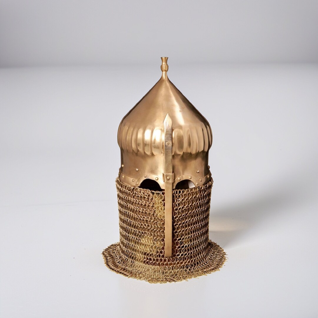 Galvanized Turban Helmet - Handcrafted 18-gauge Steel, Islamic History ...