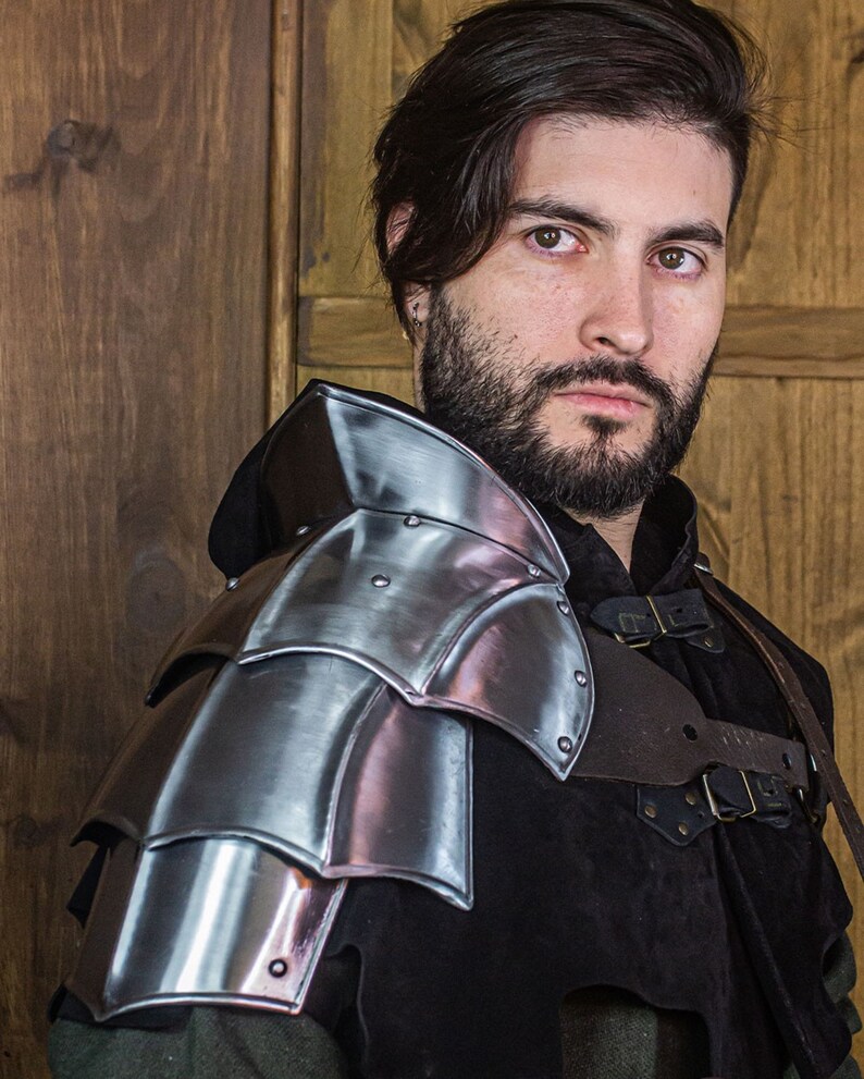 Mordred Single Pauldron Metal Blank Medieval Armor Shoulder for Cosplay ...