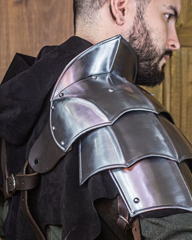 Mordred Single Pauldron Metal Blank Medieval Armor Shoulder for Cosplay ...