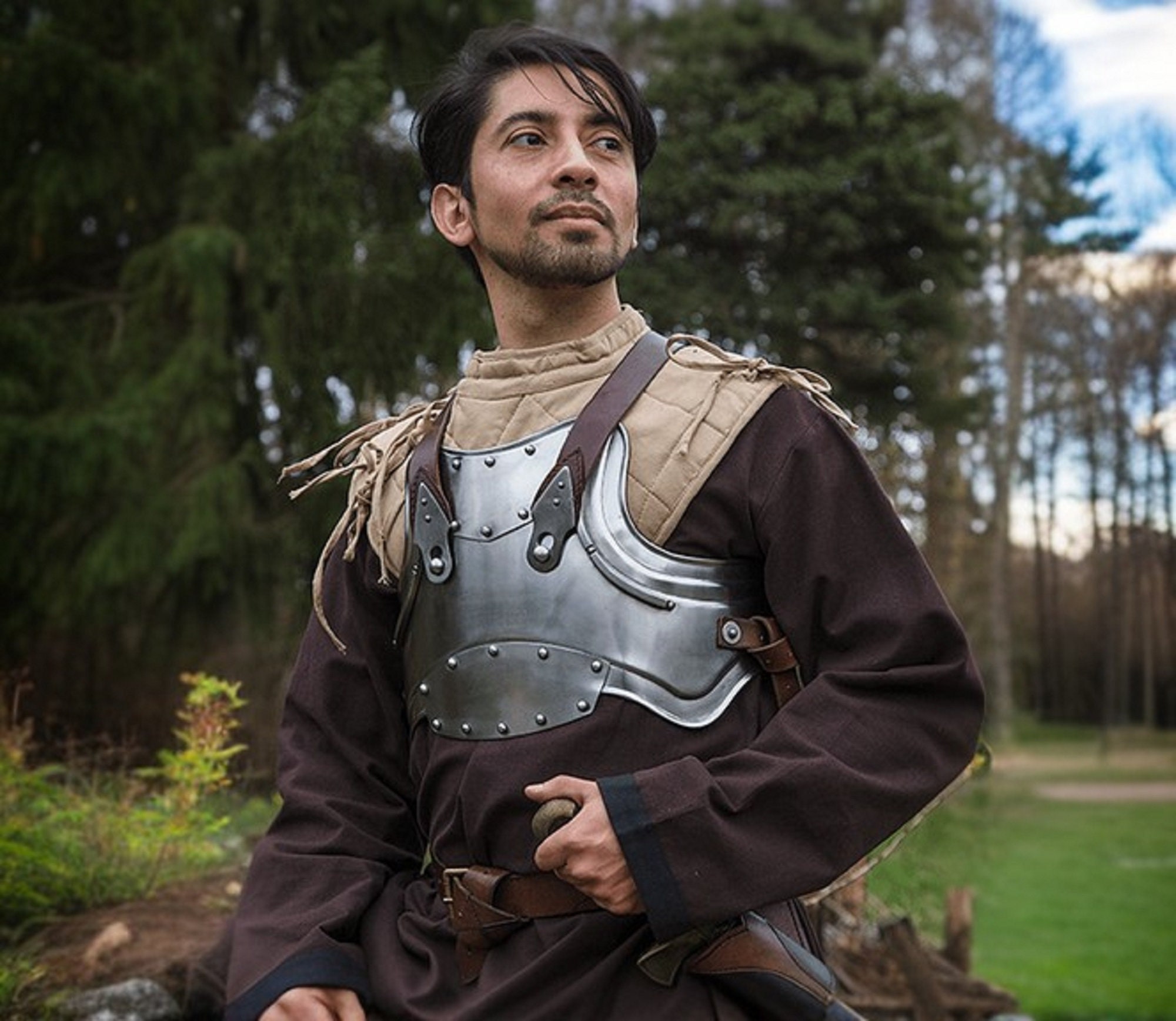 Medieval Armor Fantasy Merc Light Armor Chestplate, Warrior Steel ...