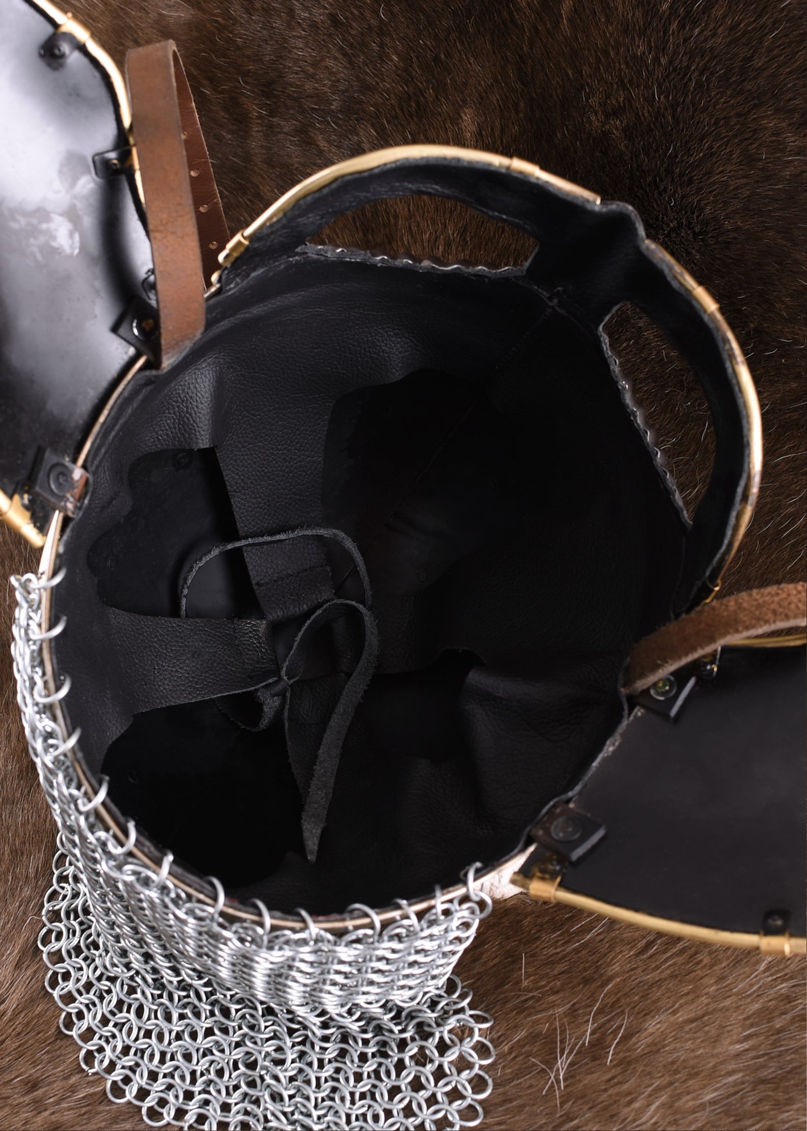 Handmade Beowulf Spectacle Helmet | Viking Chainmail Armor, Cheek ...