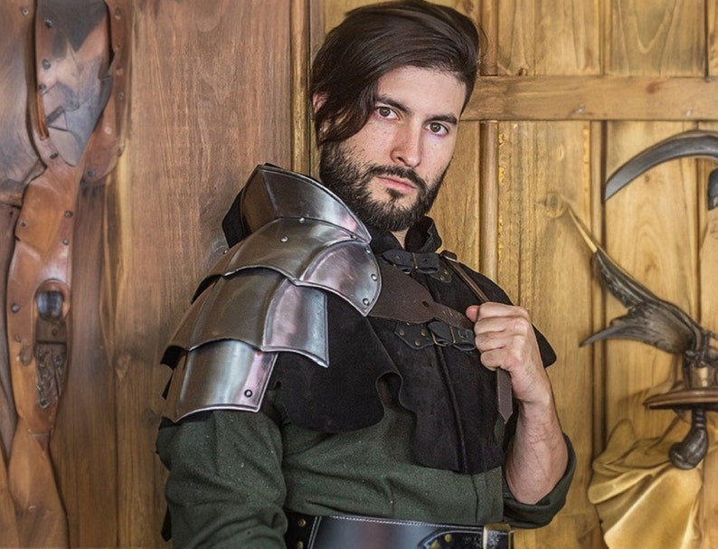 Mordred Single Pauldron Metal Blank Medieval Armor Shoulder for Cosplay ...