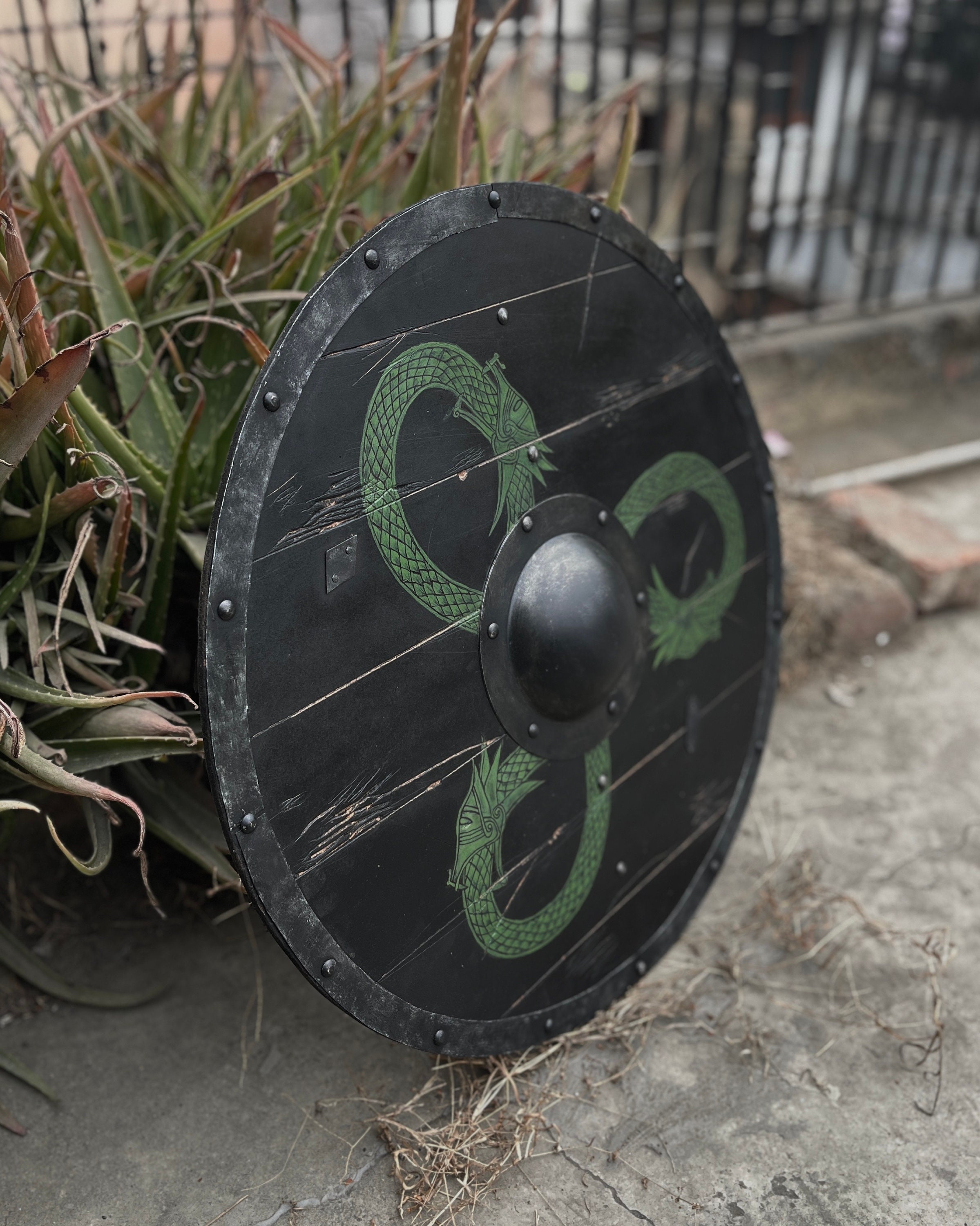 Serpent Viking Shield: Handcrafted for Knights of Valhalla Unique Gift ...
