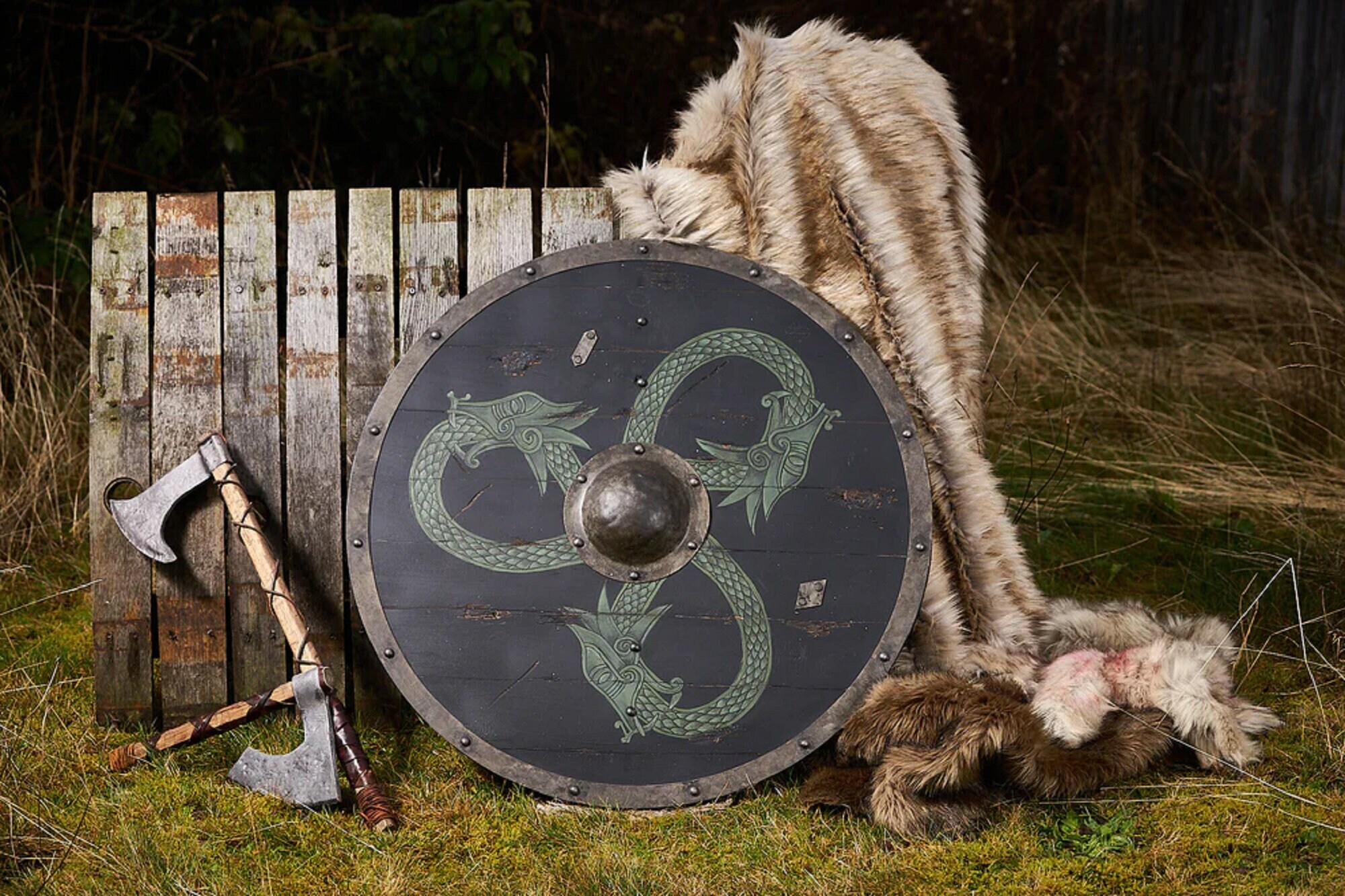 Serpent Viking Shield: Handcrafted for Knights of Valhalla Unique Gift ...