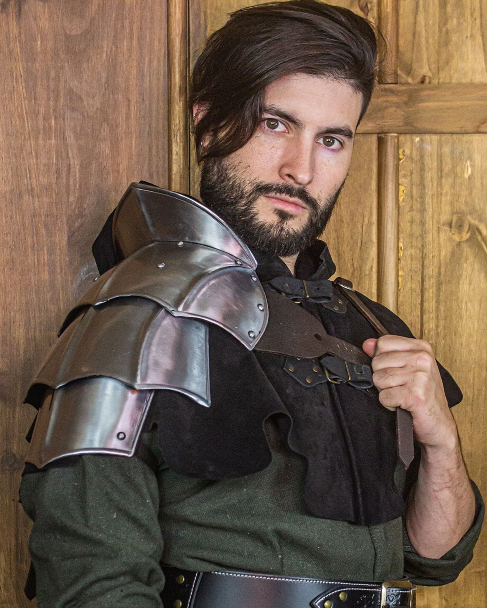 Mordred Single Pauldron Metal Blank Medieval Armor Shoulder for Cosplay ...