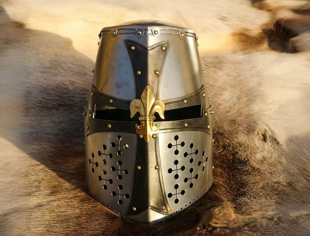 Grand Master Crusader Great Handcrafted Helmet Medieval Knight Armor ...
