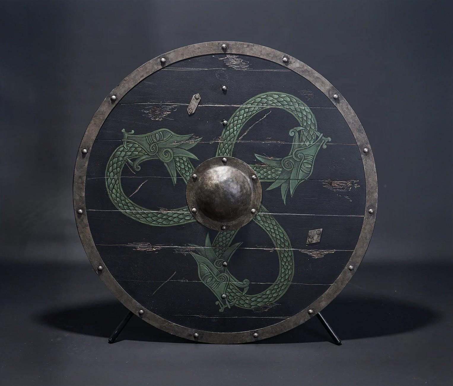 Serpent Viking Shield: Handcrafted for Knights of Valhalla Unique Gift ...