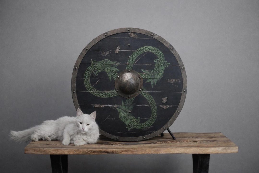 Serpent Viking Shield: Handcrafted for Knights of Valhalla - Unique ...