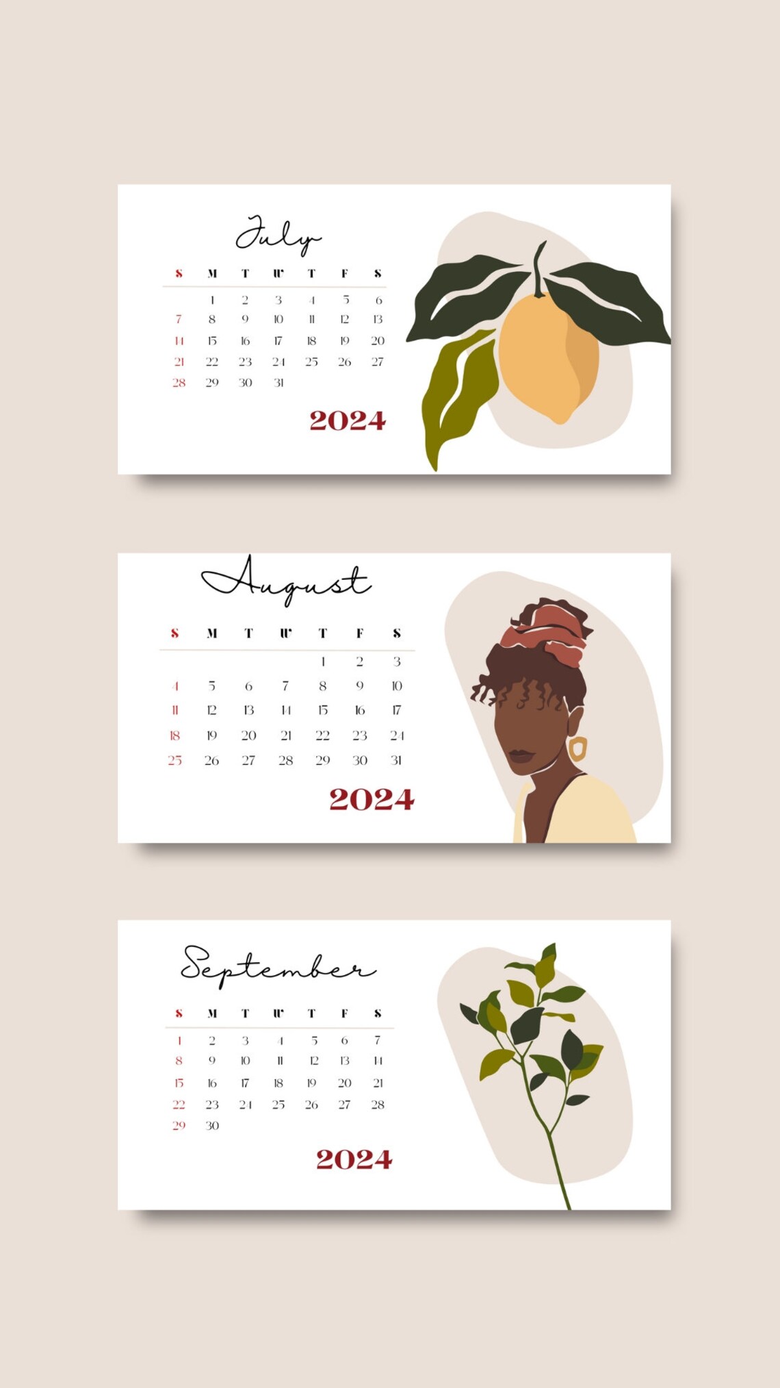 Black Women Wall Calendar, Wall Calendars, Desk Calendars,wall Art ...