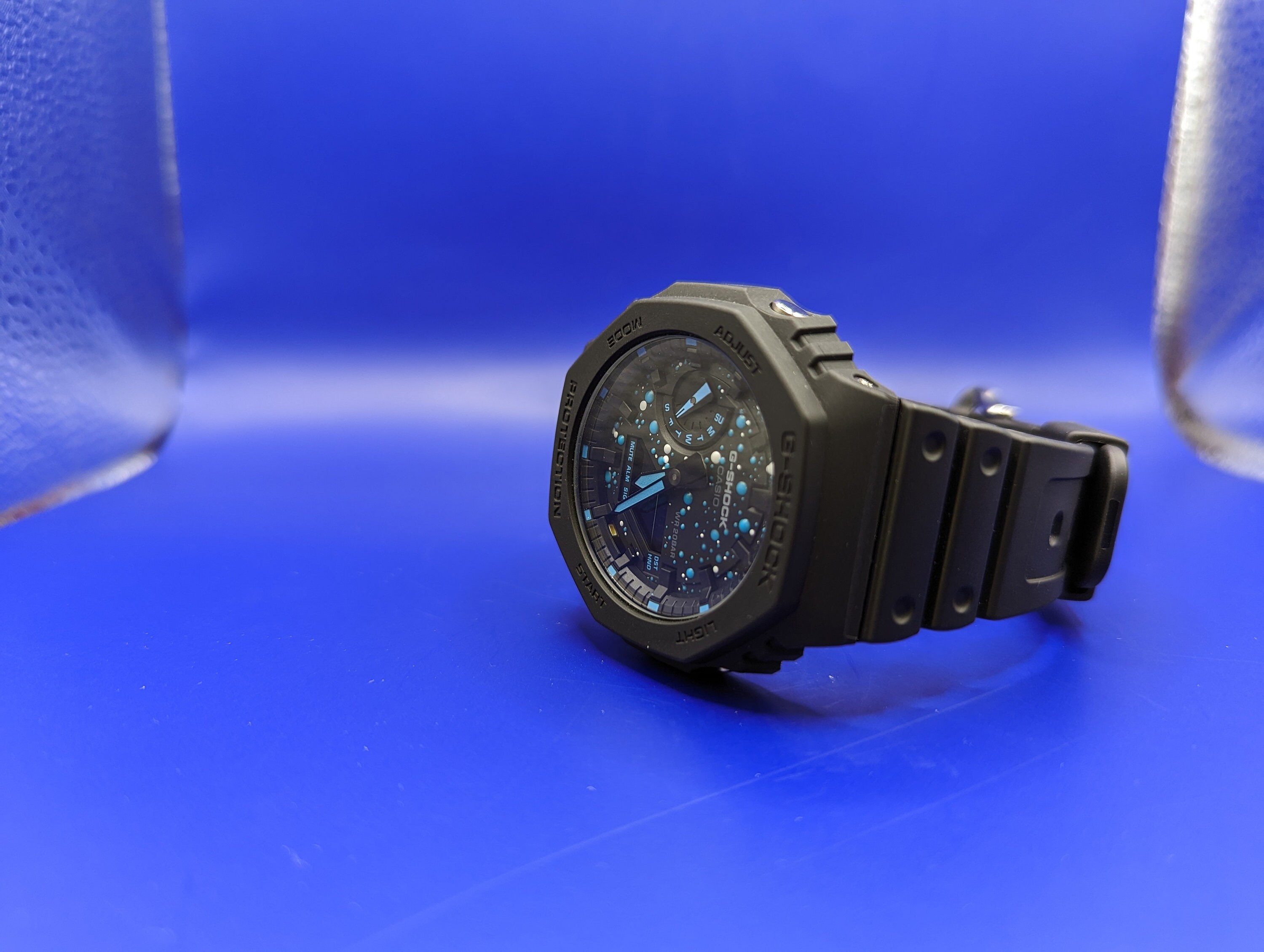 Custom Casio G-shock Painted by Hand Blue Stars GA-2100 Casioak 44mm - Etsy