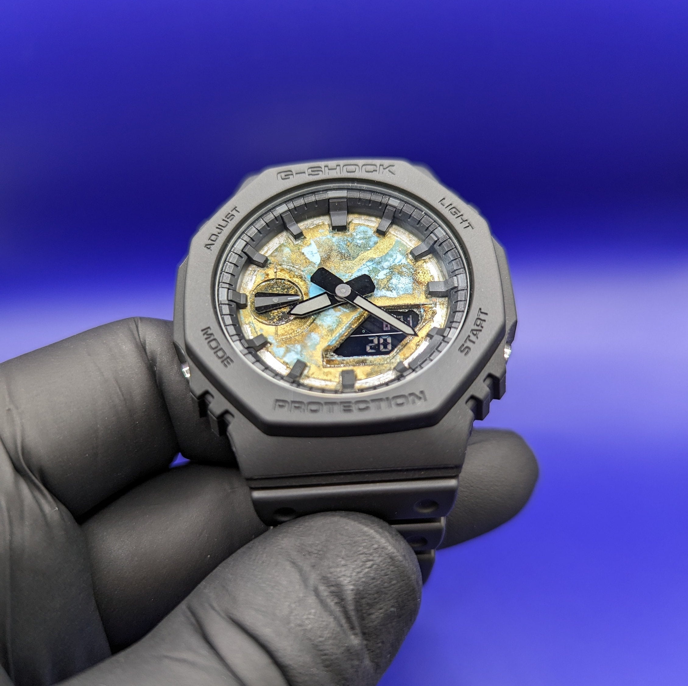Custom Casio G-shock patina GA-2100 Custom Casioak 44mm - Etsy
