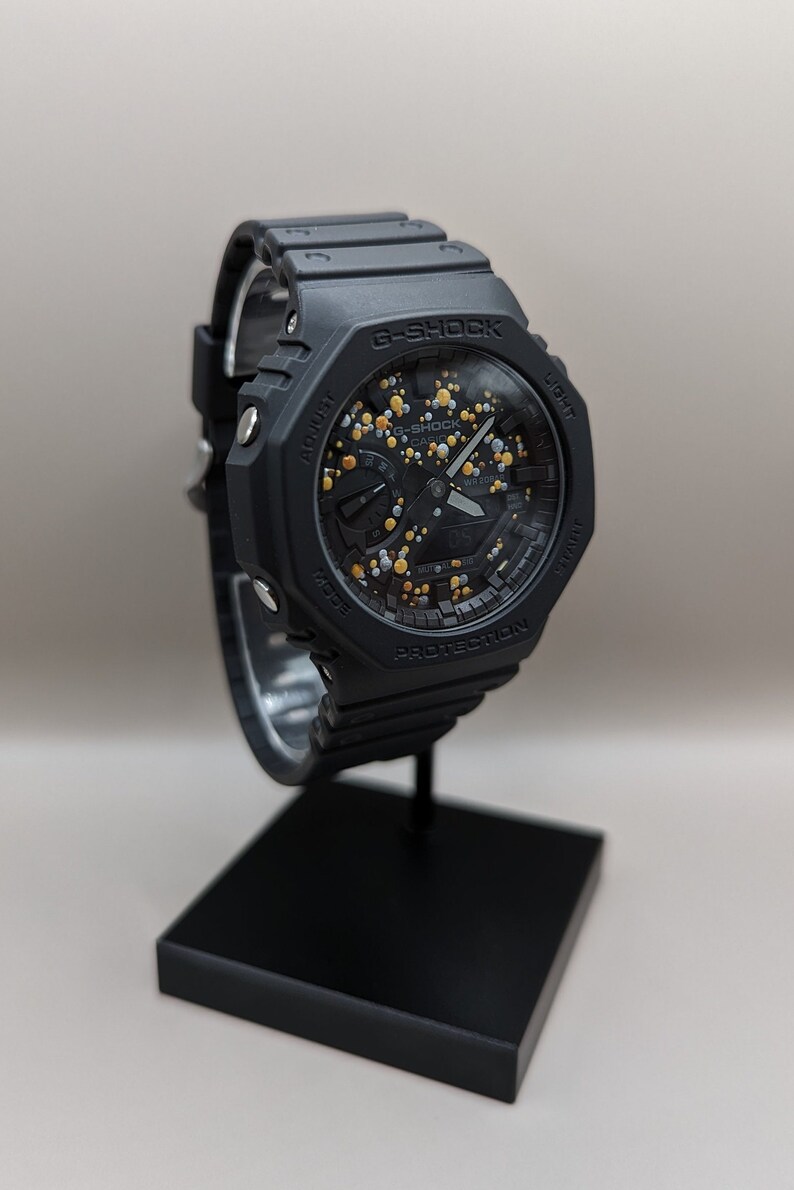 Custom Casio G-shock Painted by Hand - Golden Sky - Casioak GA-2100 ...