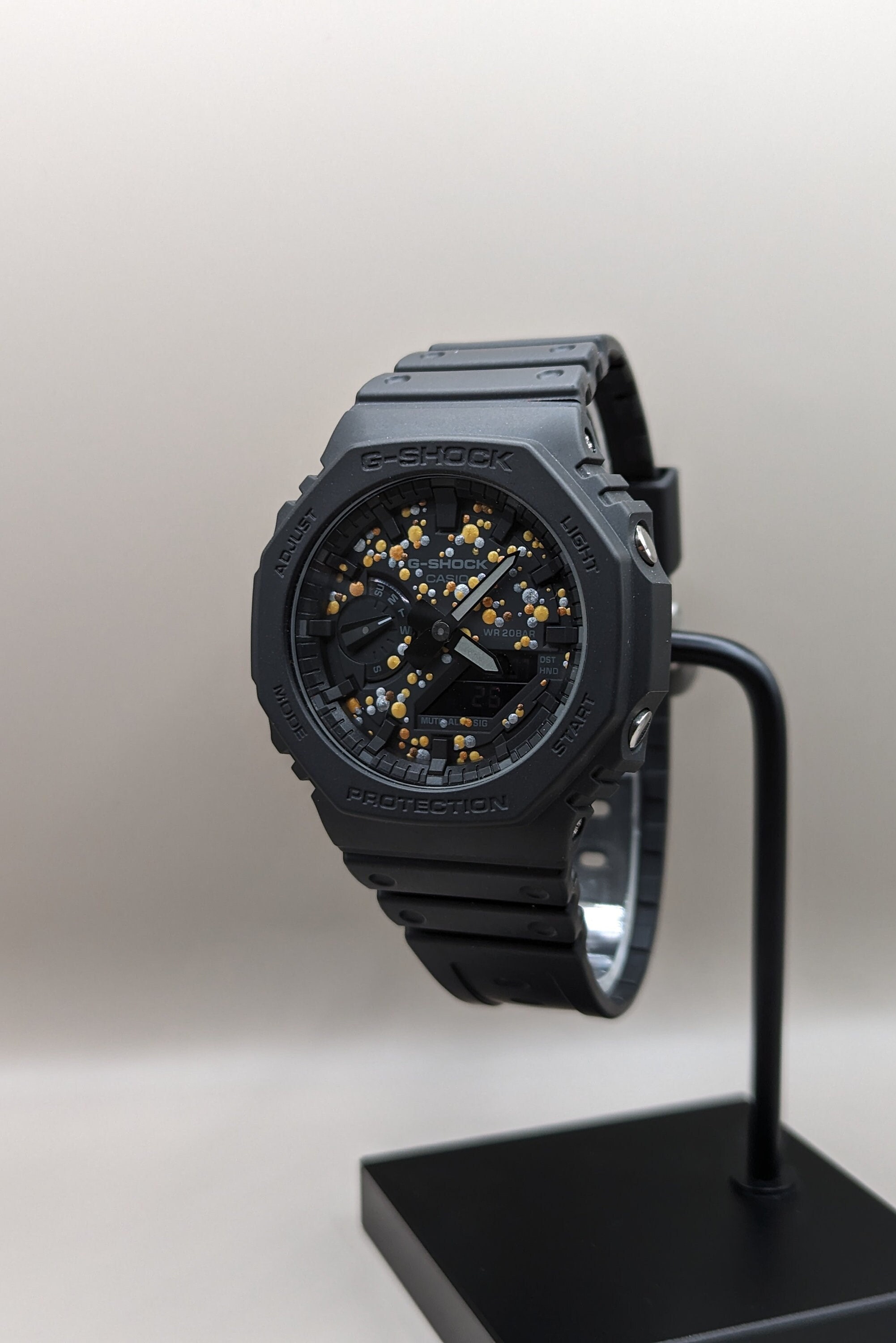Custom Casio G-shock Painted by Hand - Golden Sky - Casioak GA-2100 ...