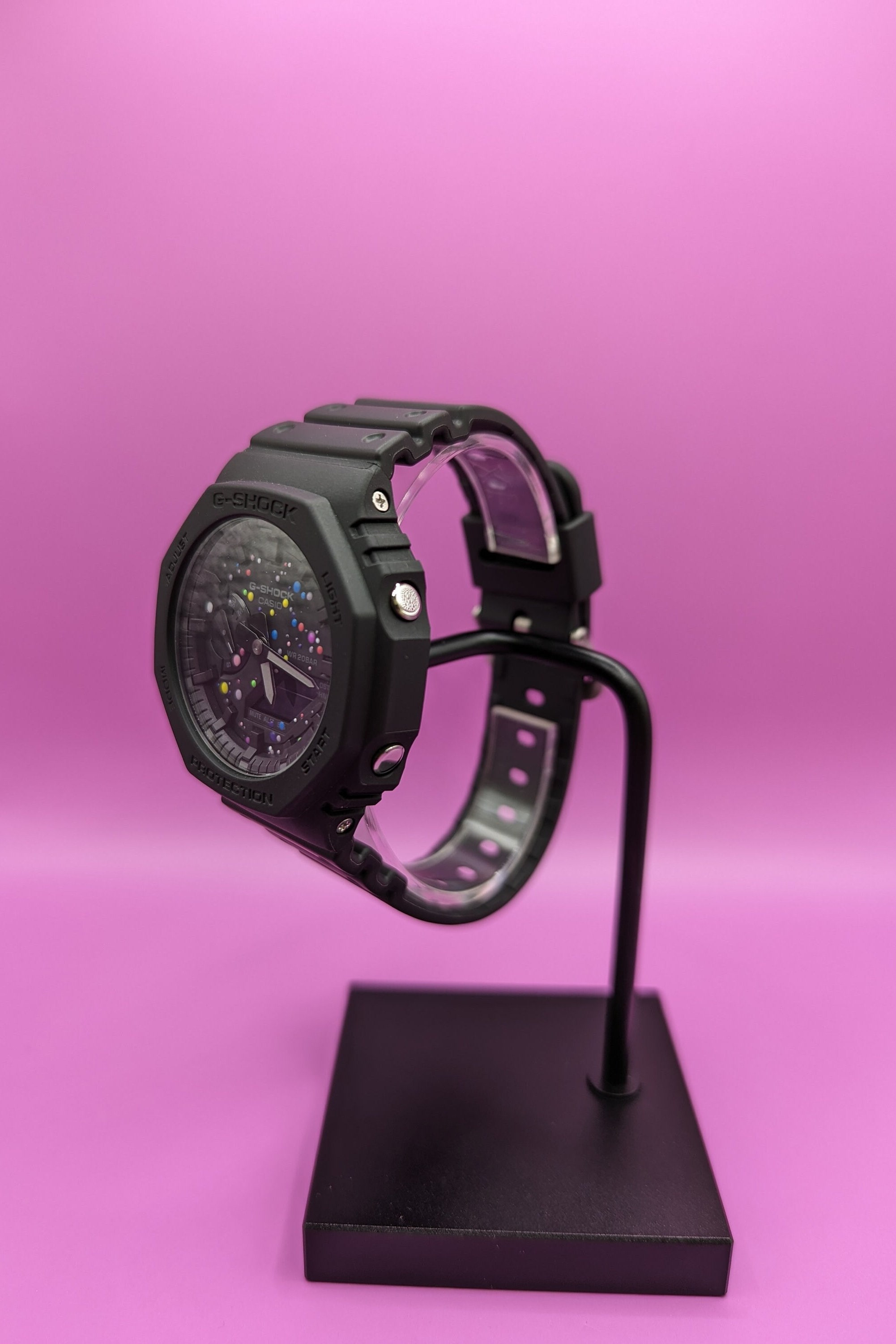 Custom Casio G-shock Painted by Hand - Smarties - GA-2100 Casioak 44mm ...