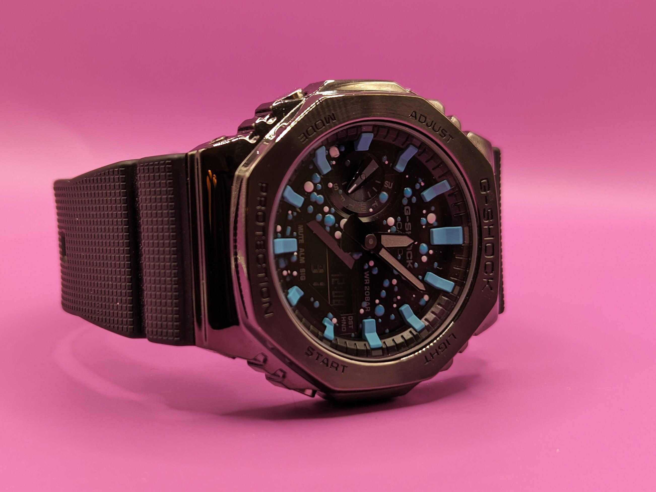 Custom Casio G-shock Painted by Hand Blue Stars GM-2100 Casioak 44mm - Etsy