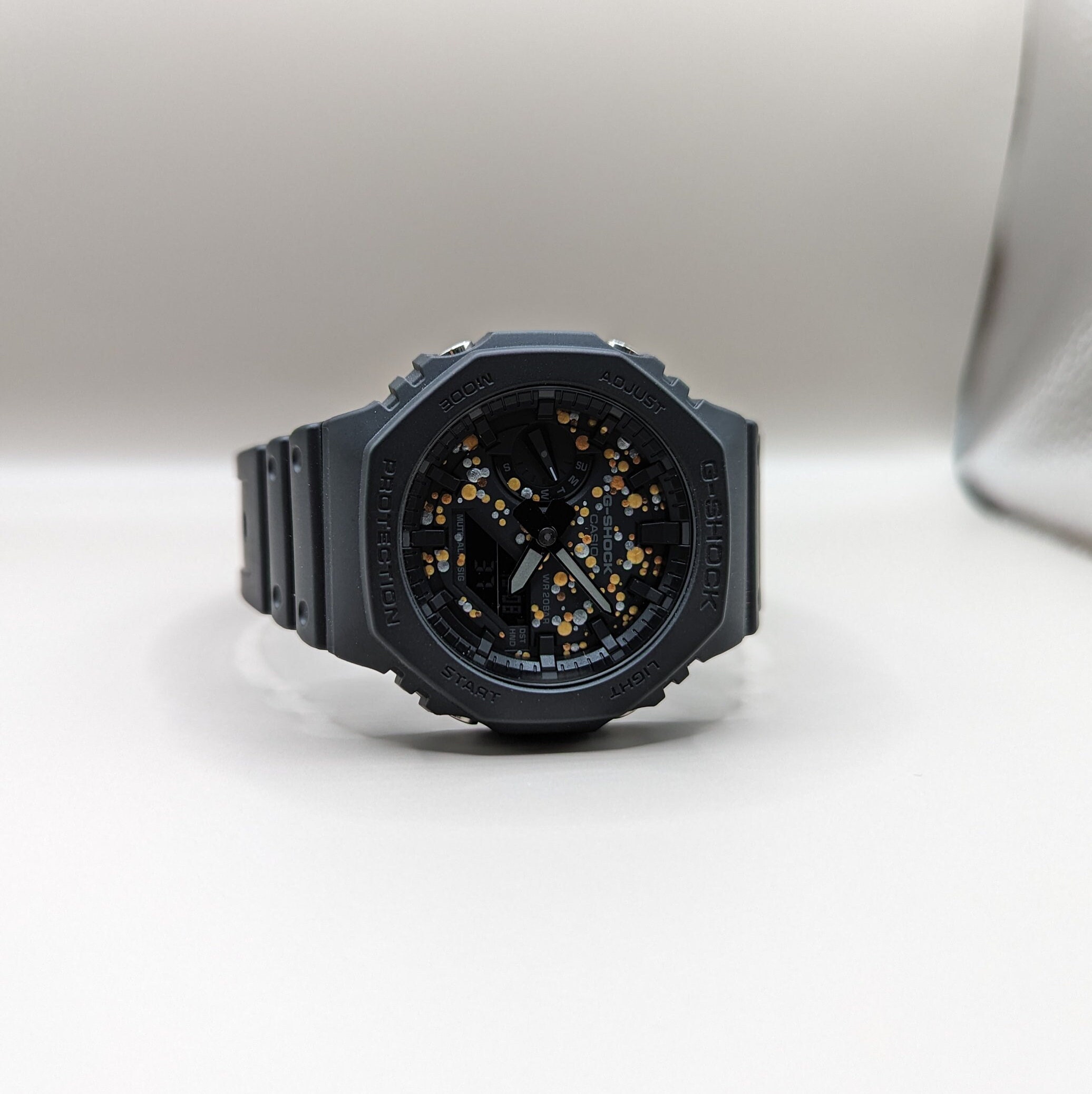 Custom Casio G-shock Painted by Hand - Golden Sky - Casioak GA-2100 ...