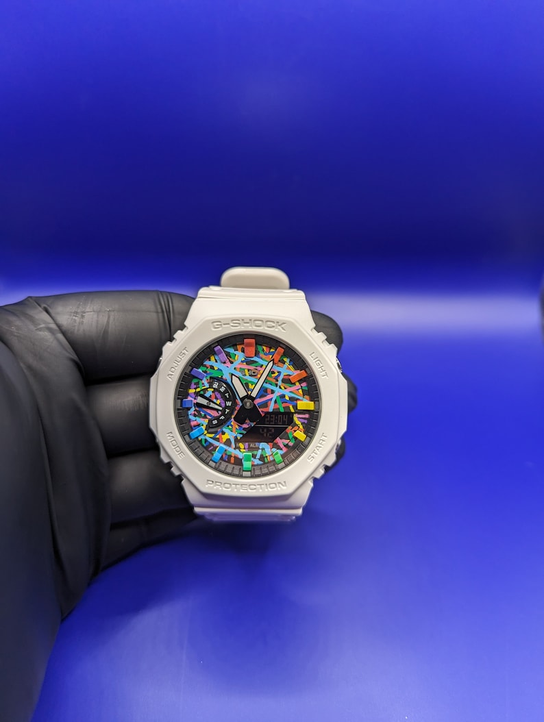 Custom Casio G-shock Painted by Hand - Colors - GA-2100 Casioak 44mm - Etsy