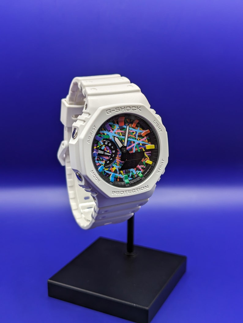 Custom Casio G-shock Painted by Hand - Colors - GA-2100 Casioak 44mm - Etsy