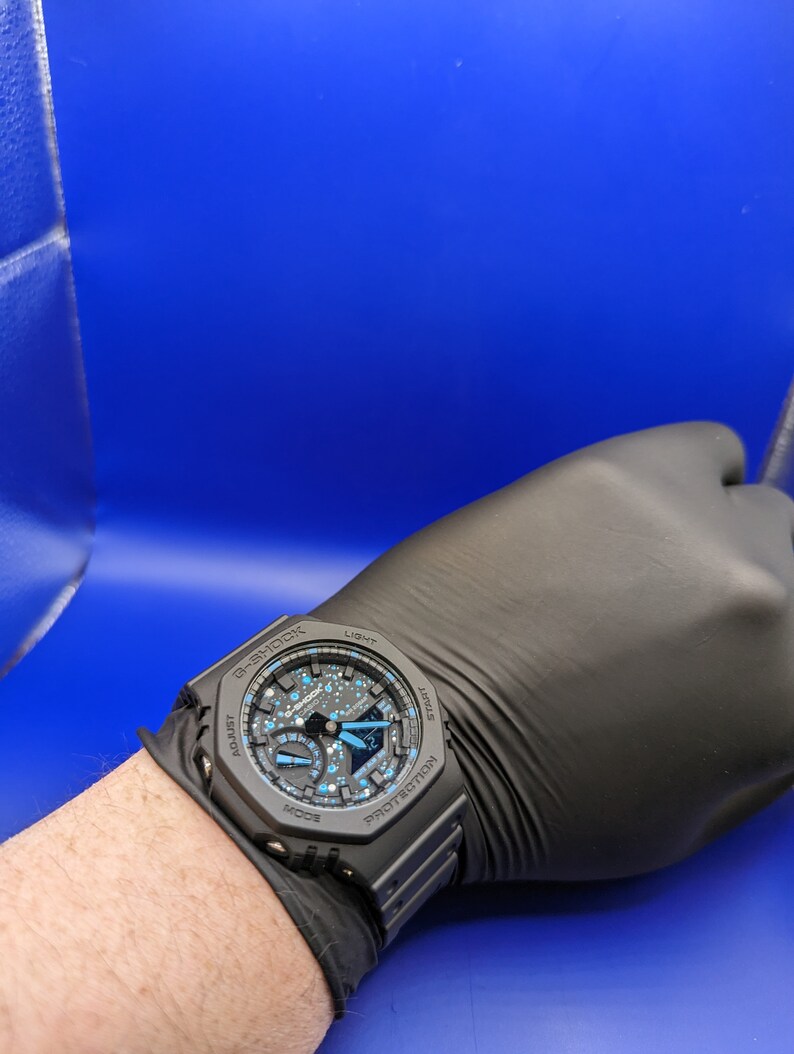 Custom Casio G-shock Painted by Hand Blue Stars GA-2100 Casioak 44mm - Etsy