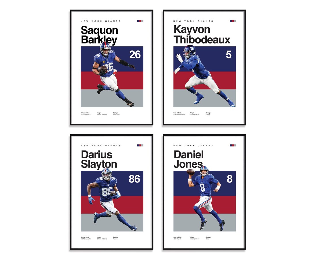 Daniel Jones, Darius Slayton, Kayvon Thibodeaux, Saquon Barkley ...