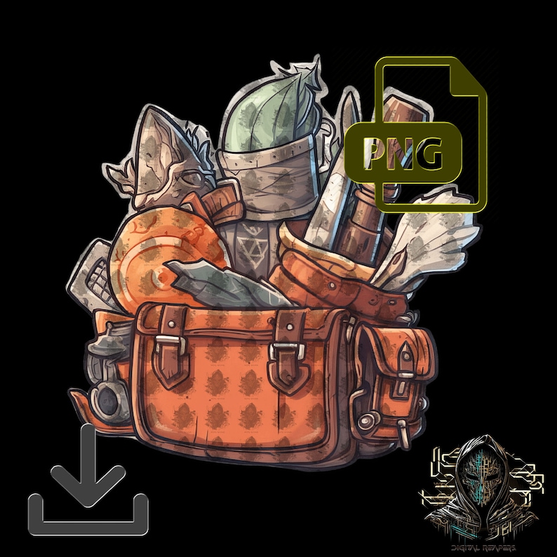 DND Inspired High Fantasy Backpack Digital Prints Perfect for Stickers ...