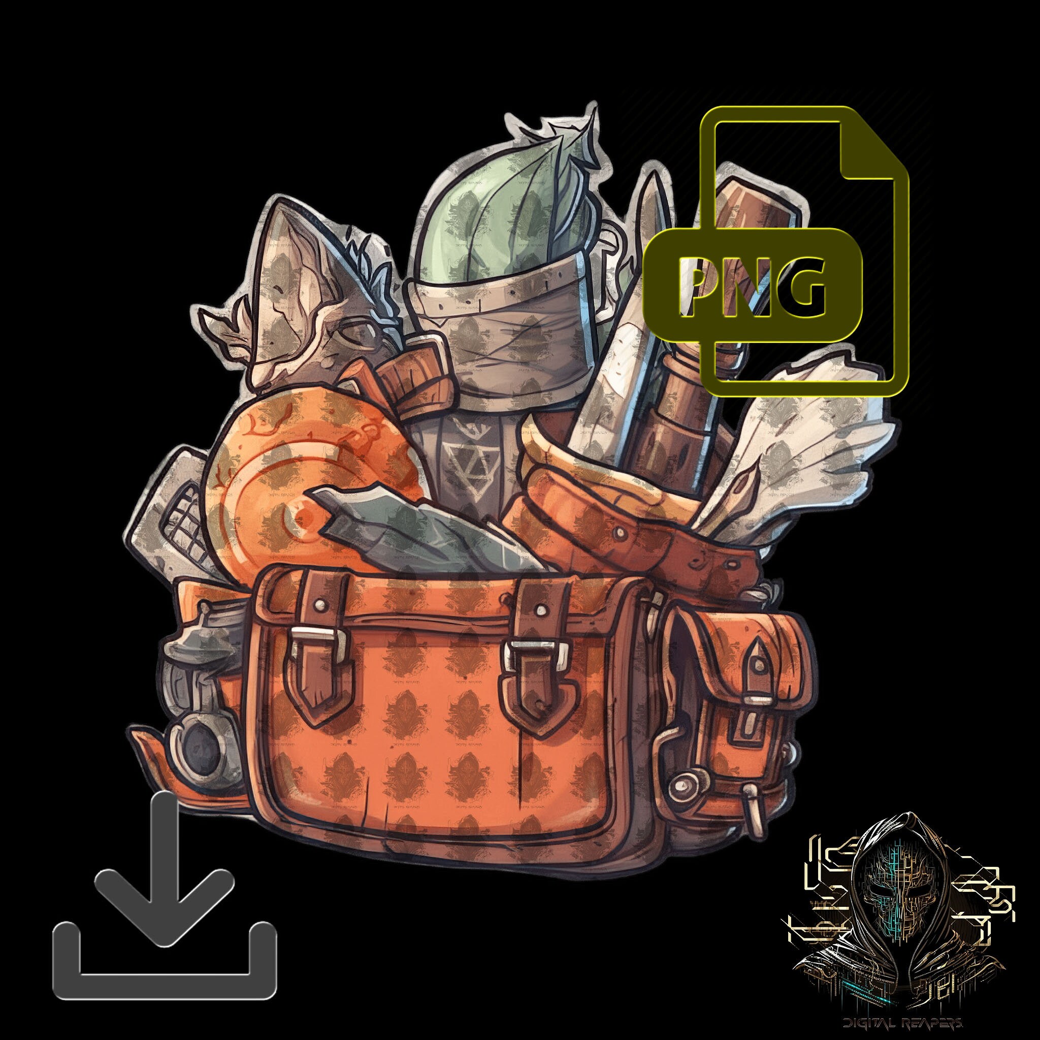 DND Inspired High Fantasy Backpack Digital Prints Perfect for Stickers ...