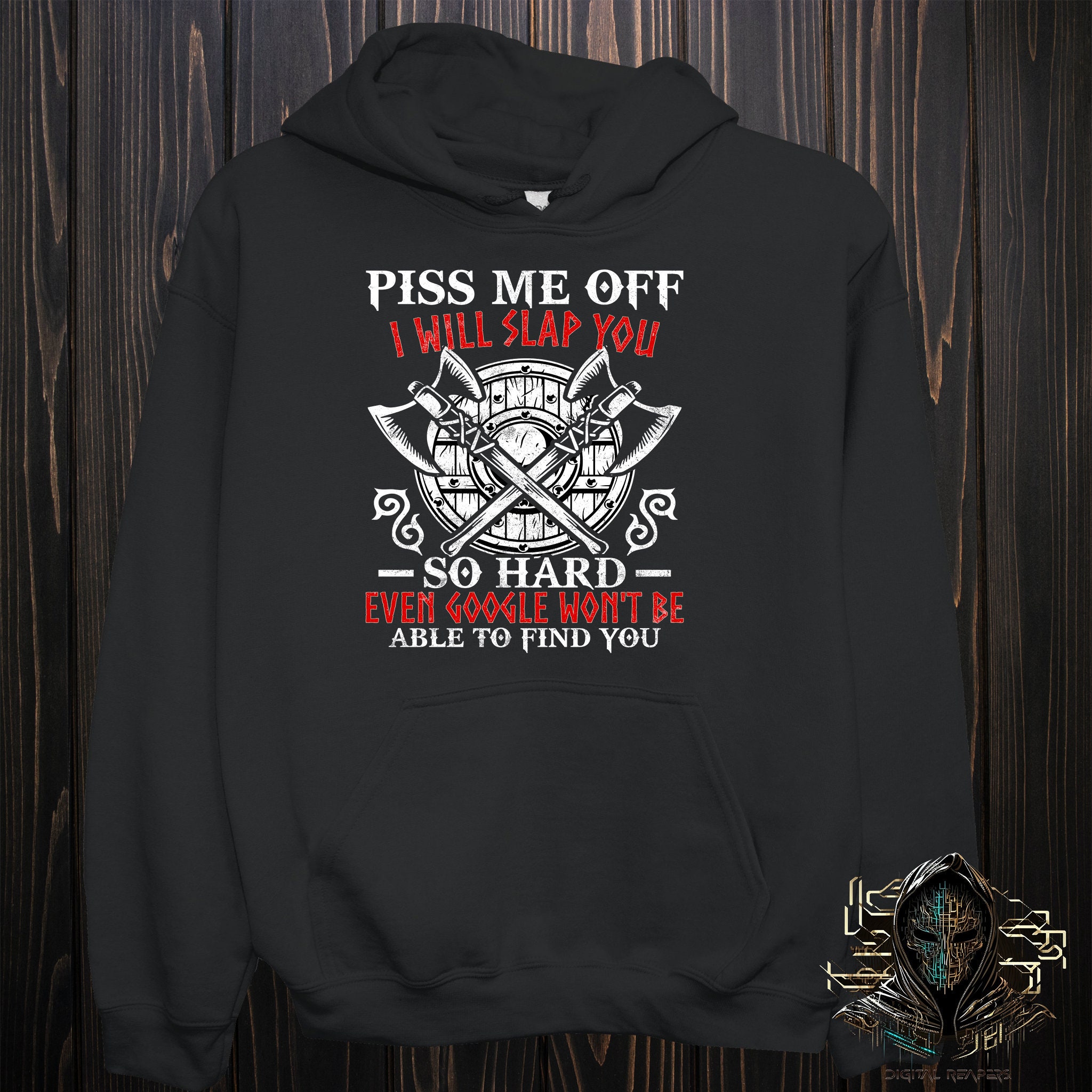 Viking Rage Hoodie Norse Warrior Inspired Sweatshirt Viking Apparel Men ...